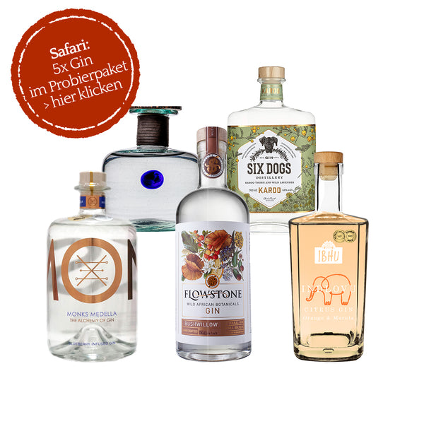 Shy Five Safari – wählen Sie zwischen Miniaturen oder Großflaschen ...